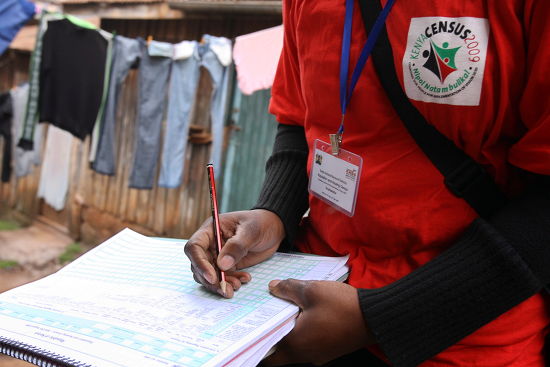 Enumerator Fills Out Census Questionnaire Resident Editorial Stock ...