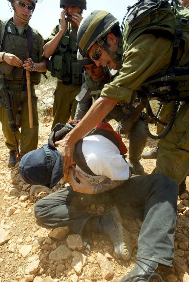 Israeli Soldiers Arrest Israeli Peace Activit Editorial Stock Photo