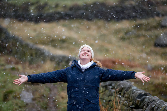 Snow Hits Edge Near Curbar Peak Editorial Stock Photo - Stock Image ...