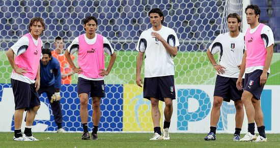 Left Francesco Totti Filippo Inzaghi Vincenzo Editorial Stock Photo ...