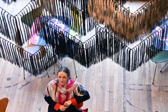 Artist Outi Pieski Her Falling Shawls Editorial Stock Photo - Stock ...