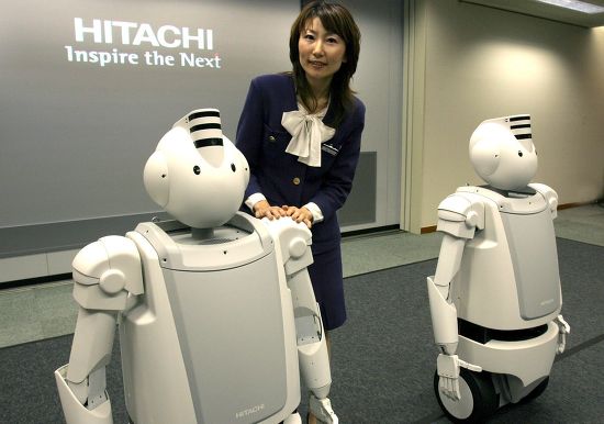 Hitachi Corp Employee Introduces Companys New Editorial Stock Photo ...
