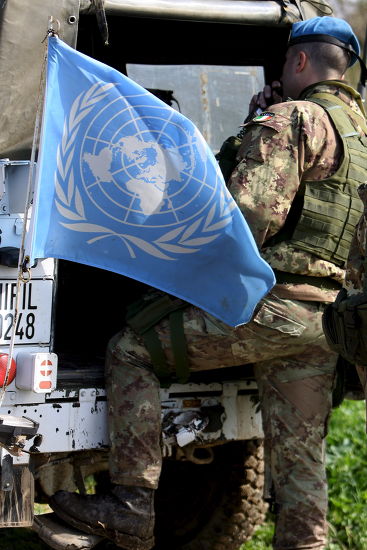 Italian Un Peacekeeper Officers Base Rocket Editorial Stock Photo ...