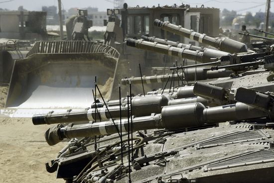 Huge Armored D9 Israeli Army Bulldozer Editorial Stock Photo - Stock ...