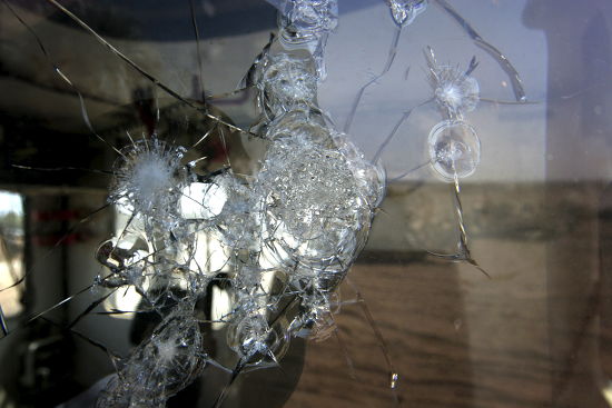 Bulletproof Glass Israeli D9 Bulldozer Shattered Editorial Stock Photo ...