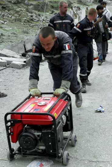 French Relief Workers Carry Out Relief Editorial Stock Photo - Stock ...