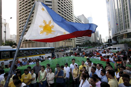 Filipinos Pray During Rally Against Philippine Editorial Stock Photo ...