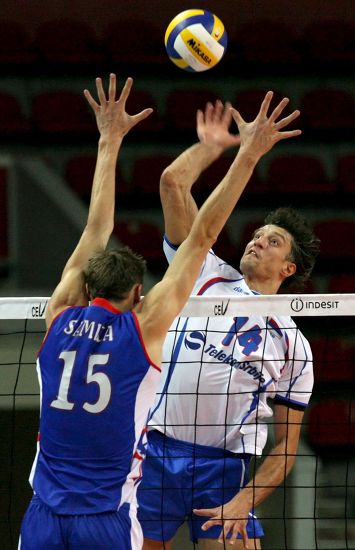 Serbias Player Ivan Miljkovic R Hits Editorial Stock Photo - Stock ...