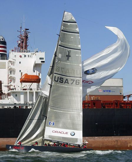 Oracle Bmw Racing Drops Spinnaker While Editorial Stock Photo - Stock ...
