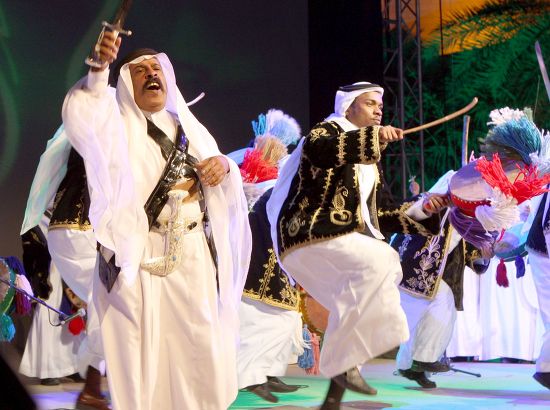 Saudi Arabia Traditional Folklore Dancers Perform Editorial Stock Photo ...