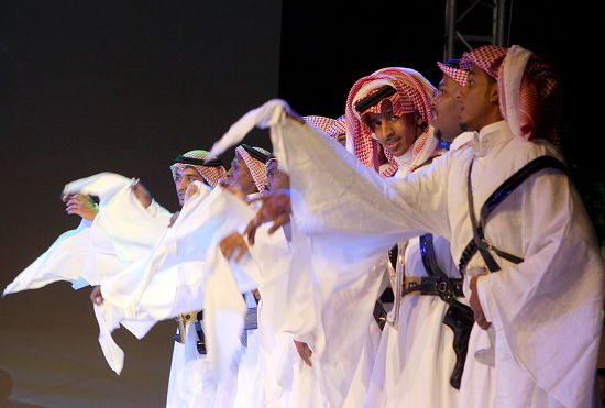 Saudi Arabia Traditional Folklore Dancers Perform Editorial Stock Photo ...