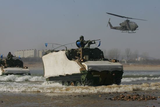 South Korean K200 Tanks Cross River Editorial Stock Photo - Stock Image ...