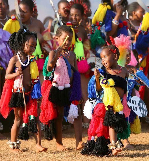 Swazi Maidens Dance During Annual Reed Editorial Stock Photo - Stock ...