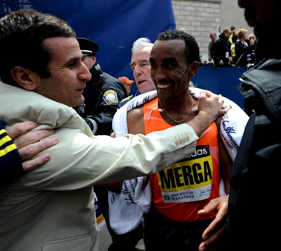 Deriba Merga Ethiopia R Hugged By Editorial Stock Photo - Stock Image ...