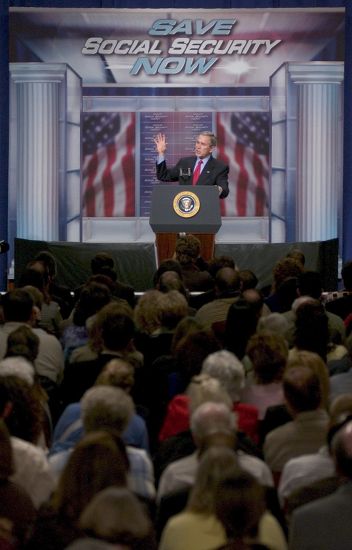 President George Bush Gestures During Speech Editorial Stock Photo ...
