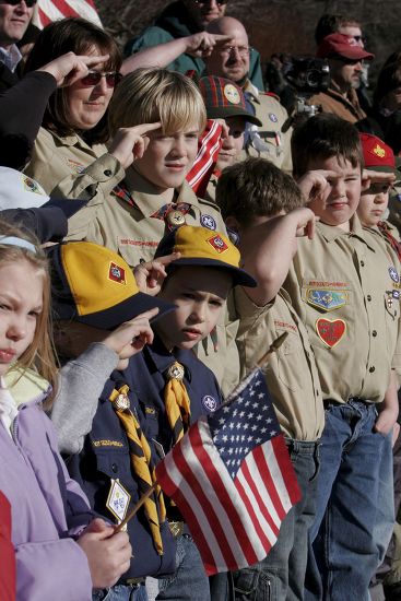 Boy Scouts Salute They Form Honorary Editorial Stock Photo - Stock ...