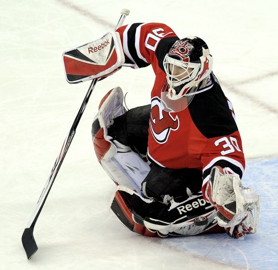 Devils Martin Brodeur Makes Save During Editorial Stock Photo - Stock ...