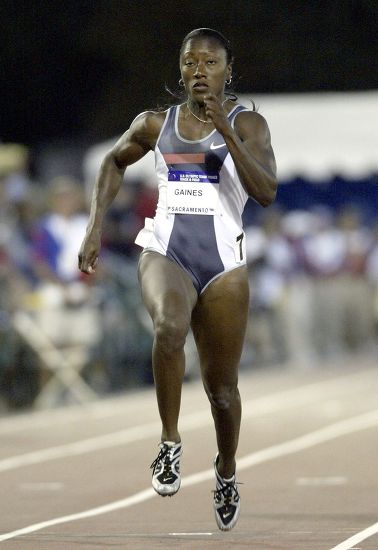 Chryste Gaines Lithonia Georgia Races Finish Editorial Stock Photo ...