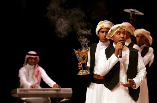 Saudi Arabian Traditional Folklore Dancers Perform Editorial Stock ...
