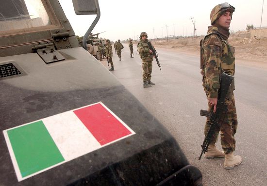 Italian Soldiers Sassari Brigade Operate Checkpoint Editorial Stock ...