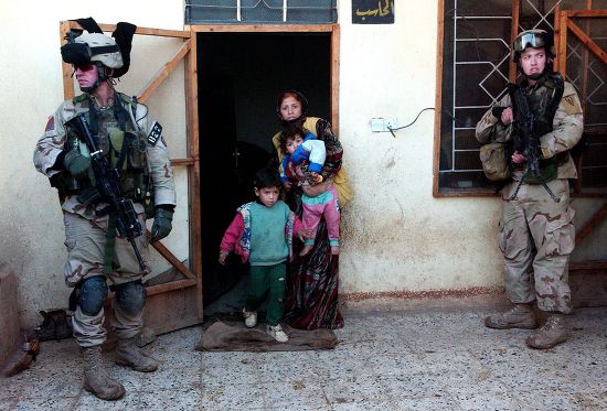 Iraqi Woman Her Children Exit Their Editorial Stock Photo - Stock Image ...