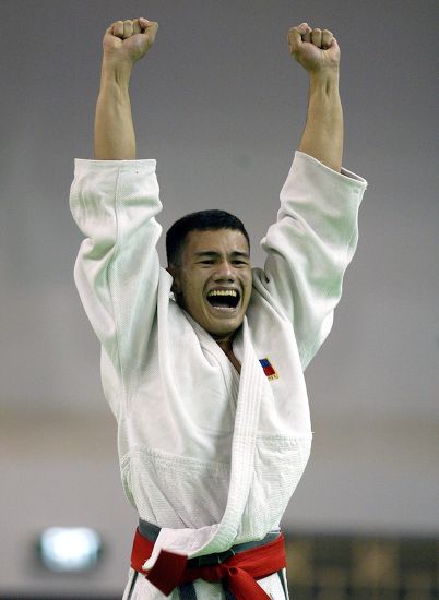 Gilbert Ramirez Philippines Raises His Fists Editorial Stock Photo ...