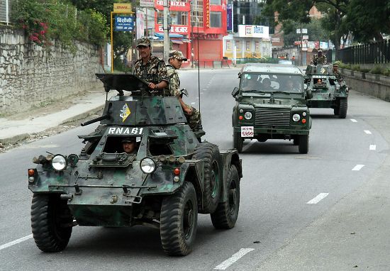 Nepalese Army Vehicles On Patrol Kathmandu Editorial Stock Photo - Stock Image | Shutterstock