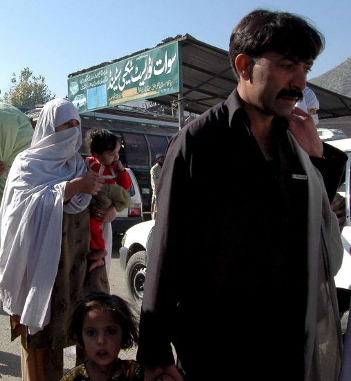 Family Flee Conflict Area Troubled Swat Editorial Stock Photo - Stock ...
