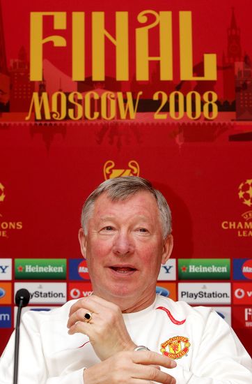 Manchester United Coach Alex Ferguson During Editorial Stock Photo ...