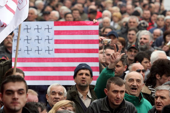 Supporters Hold Us Flag Nazi Symbols Editorial Stock Photo - Stock ...
