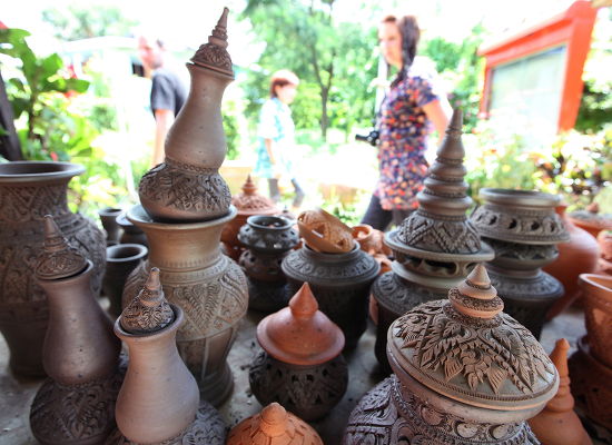 Carved Pottery On Display Ko Kret Editorial Stock Photo - Stock Image ...