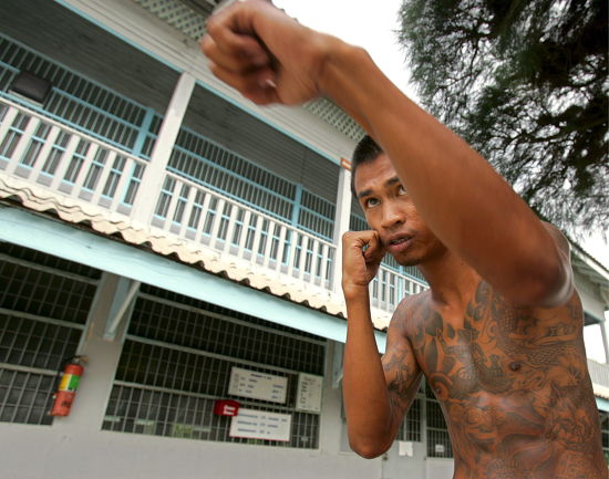 Thai Prisoner Practises Thai Boxing Part Editorial Stock Photo - Stock ...