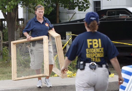 Fbi Evidence Technician Carries Sieve Boxes Editorial Stock Photo ...