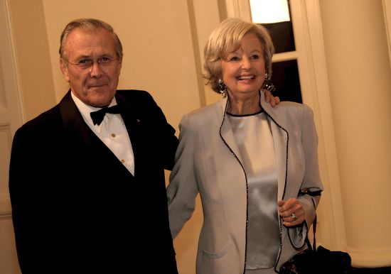 Secretary Defense Donald Rumsfeld His Wife Editorial Stock Photo ...