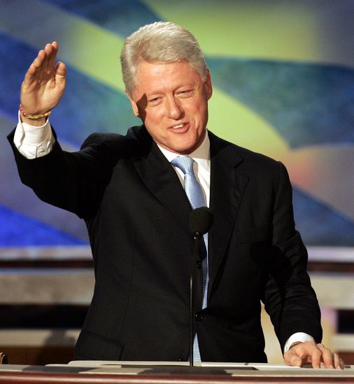 Former Us President Bill Clinton Salutes Editorial Stock Photo - Stock ...