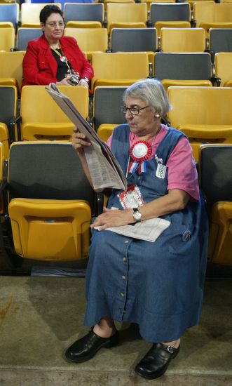Lucy Berman Foreground Reads Newspaper Fellow Editorial Stock Photo ...