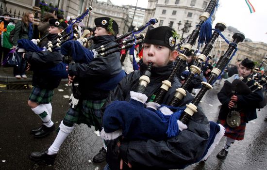 Young Child Pipers Parade Through Central Editorial Stock Photo - Stock ...