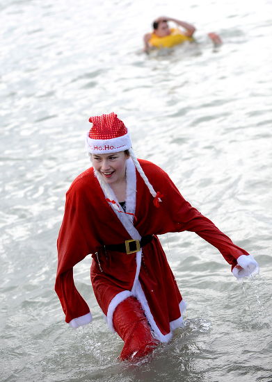 Christmas Swimmers During Annual Christmas Day Editorial Stock Photo ...