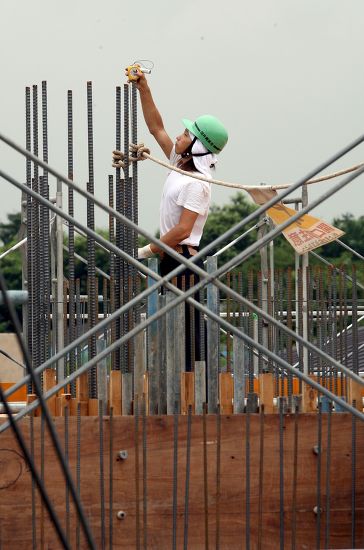 Japanese Construction Worker Builds Healthy Building Editorial Stock ...