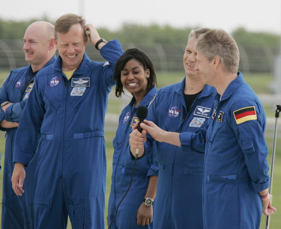 Sts121 Nasa Flight Crew Stands Launch Editorial Stock Photo - Stock ...