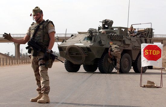 Spanish Soldiers Multinational Brigade Plus Ultra Editorial Stock Photo ...