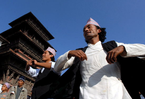 Group Young Newari Boys Wearing Traditional Editorial Stock Photo ...