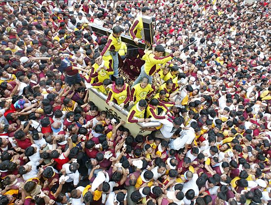 Lifesized Statue Black Nazarene Surrounded By Editorial Stock Photo ...