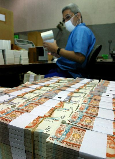 Filipino Bundles 20 Peso Notes Inside Editorial Stock Photo - Stock ...