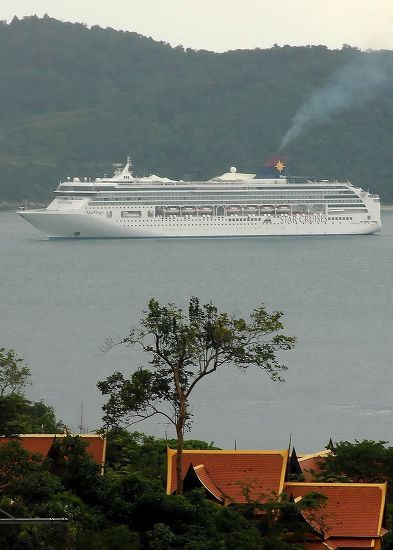 Luxury Cruise Ship Superstar Virgo Anchored Editorial Stock Photo ...