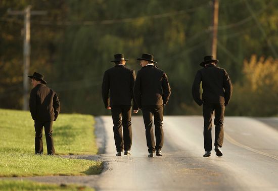 Amish People Walk Funeral Ceremony Prior Editorial Stock Photo - Stock ...