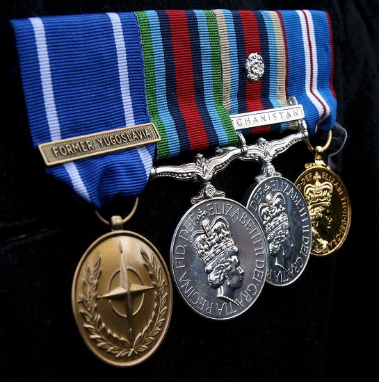 British Service Good Conduct Medals Pinned Editorial Stock Photo ...