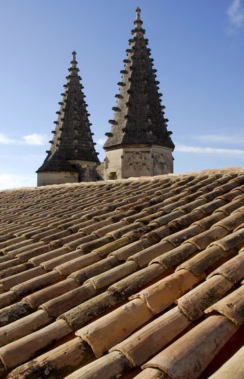View Tiled Roof Two Conical Towers Editorial Stock Photo - Stock Image ...