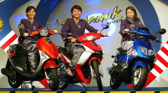 Models Display Three New Modenas Motocycles Editorial Stock Photo ...