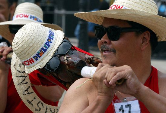Two Filipinos Carry Their Lechon Roasted Editorial Stock Photo - Stock ...